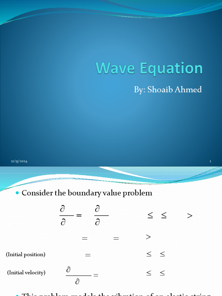 13.4 Wave Equation | PDF | Classical Mechanics | Mechanics