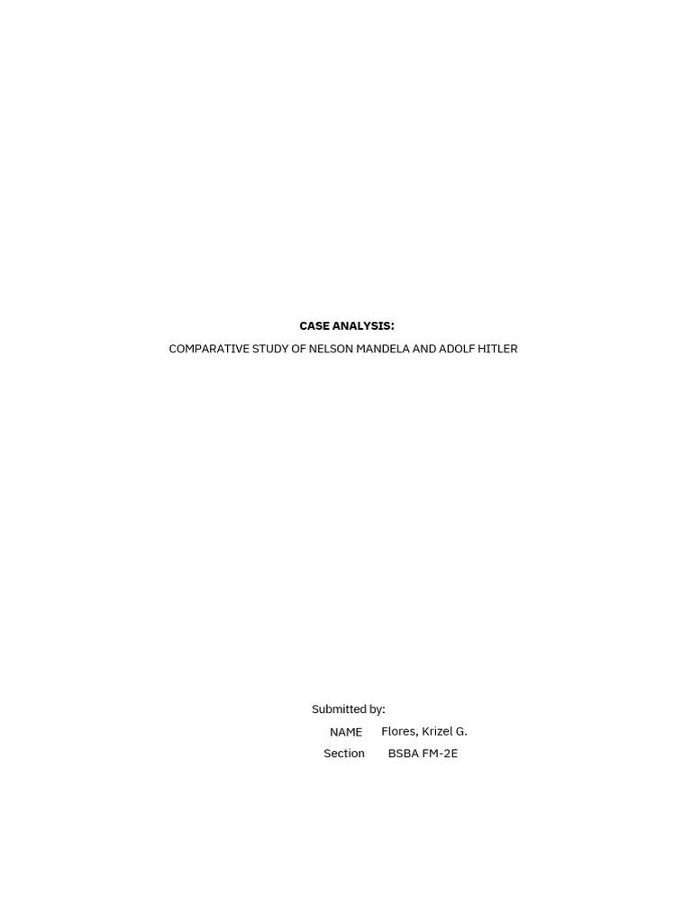 Mandela vs. Hitler: Leadership Comparison | PDF | Nelson Mandela | Nazi ...
