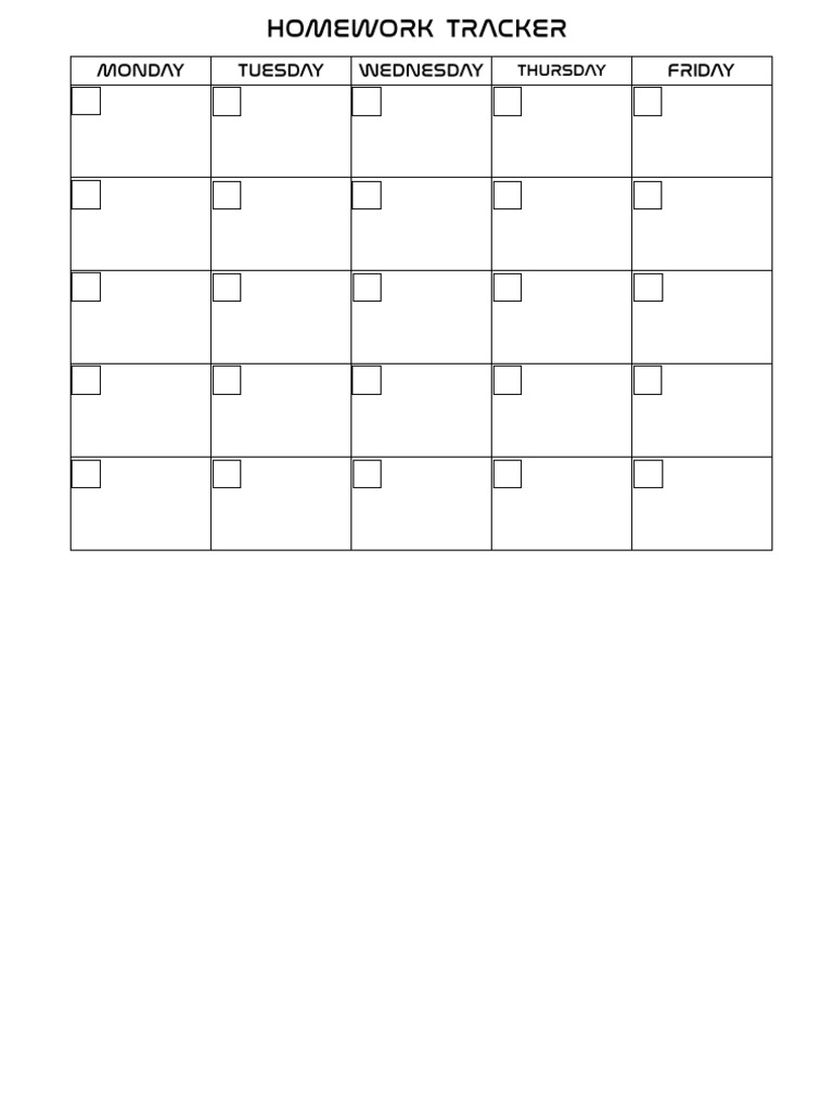 Homework Tracker | PDF
