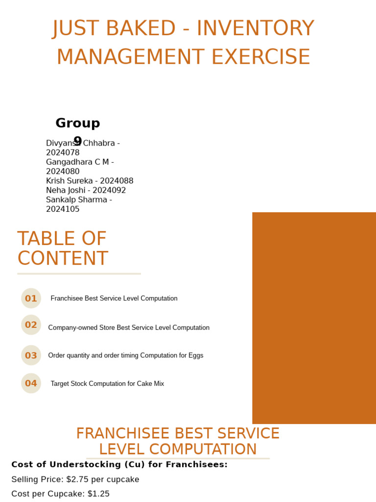 Just Baked Case Study Group 9 | PDF | Cupcake