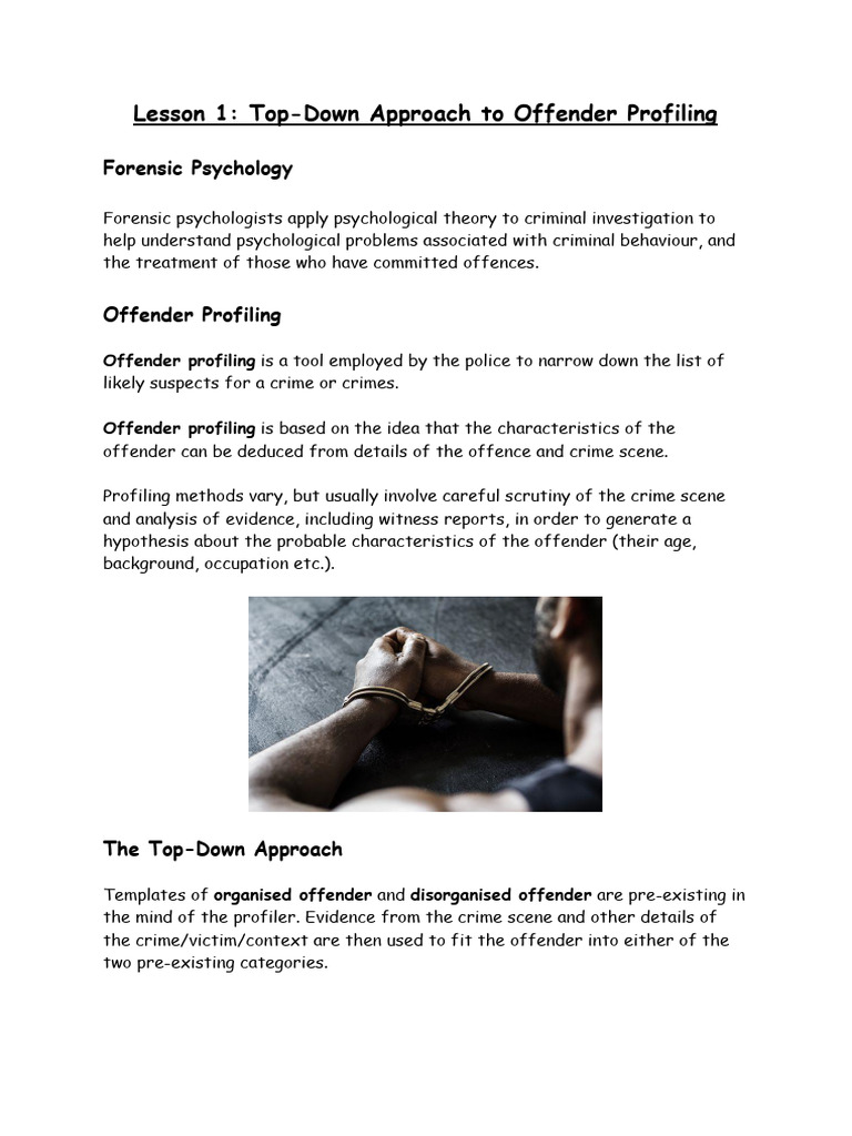 Lesson 1 - Top Down Approach | PDF | Crimes | Crime & Violence