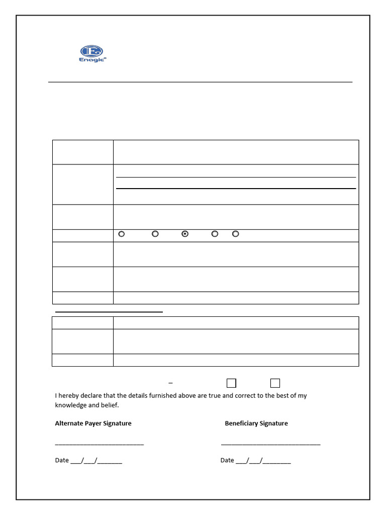 Alternate Payer Authorization Form | PDF