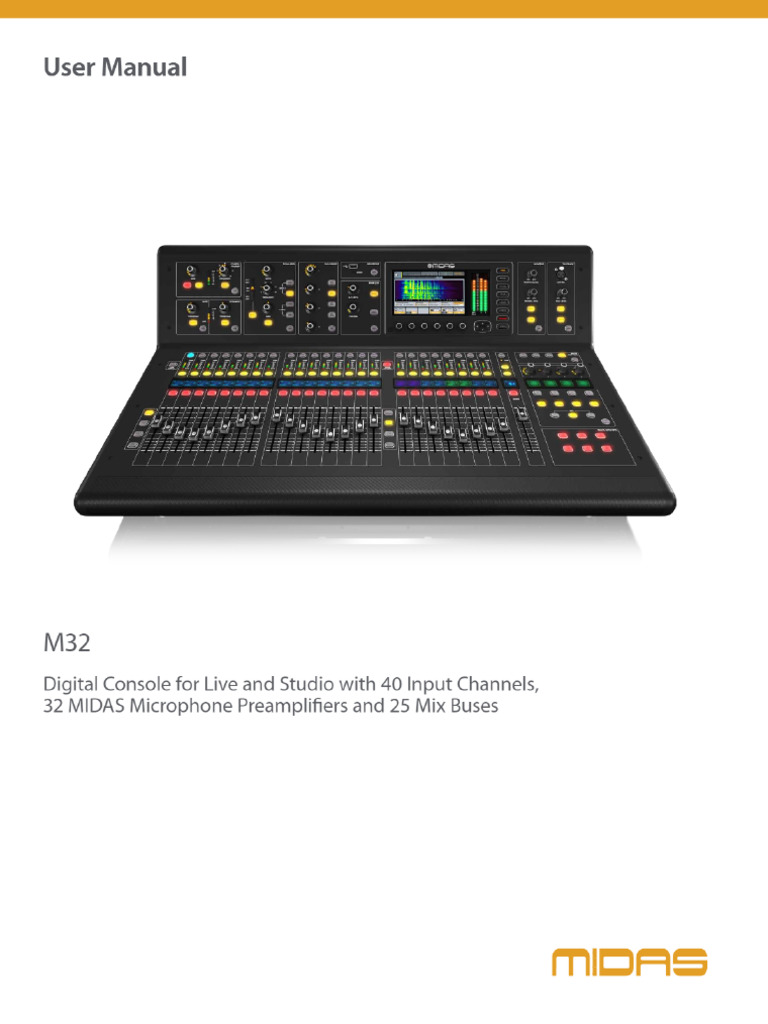 Midas M32 User Manual _ Manualzz | PDF