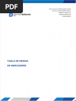 Tabla de Mermas en Gastronomia | PDF | Comida y bebida | Preparación de ...