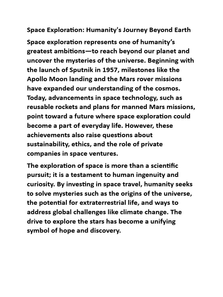 Space Exploration | PDF