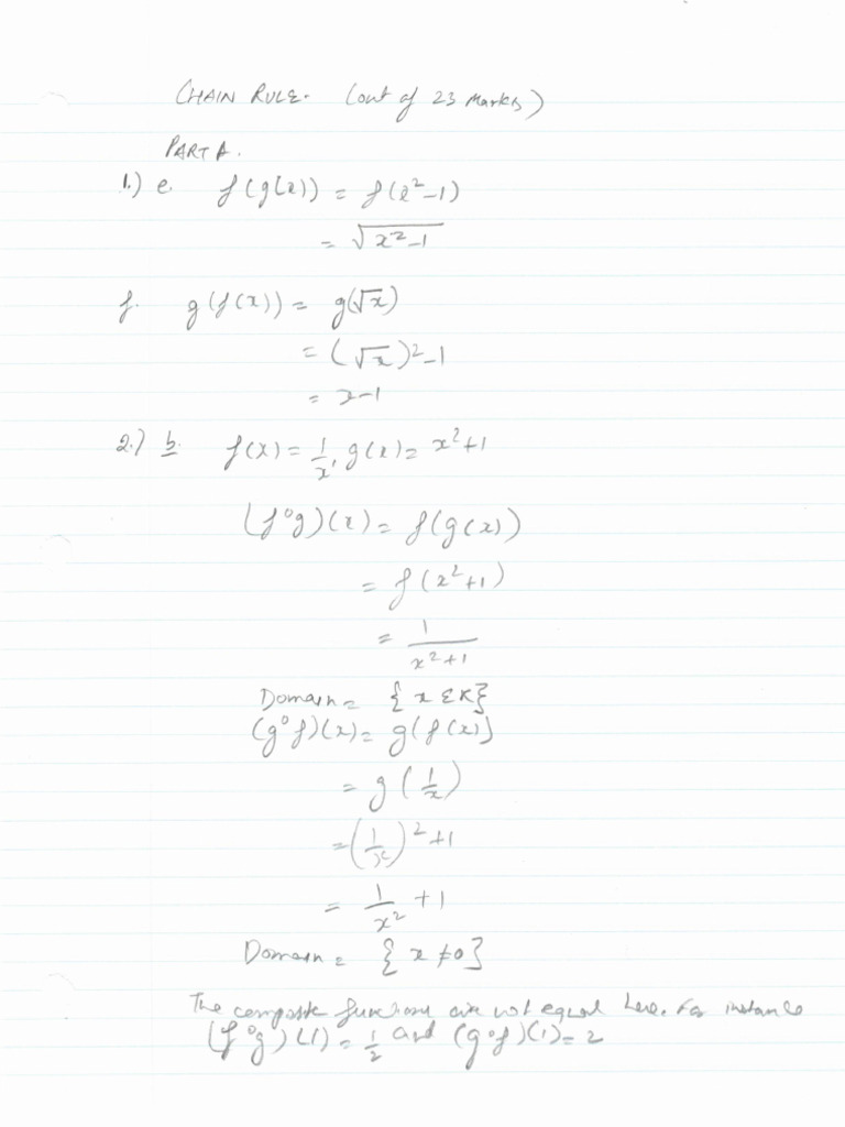 MCV4U Chain Rule 23 Out of 23 Marks | PDF