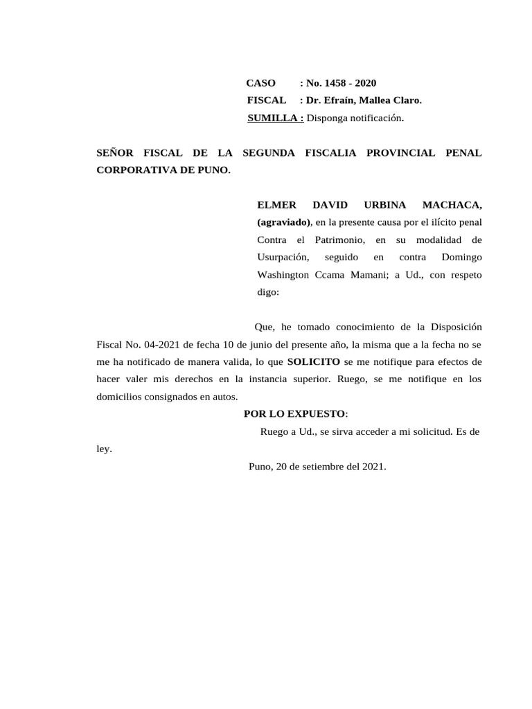 2do. ESCRITO DE ELEMER FISCALIA - .AGRAVIADO | PDF