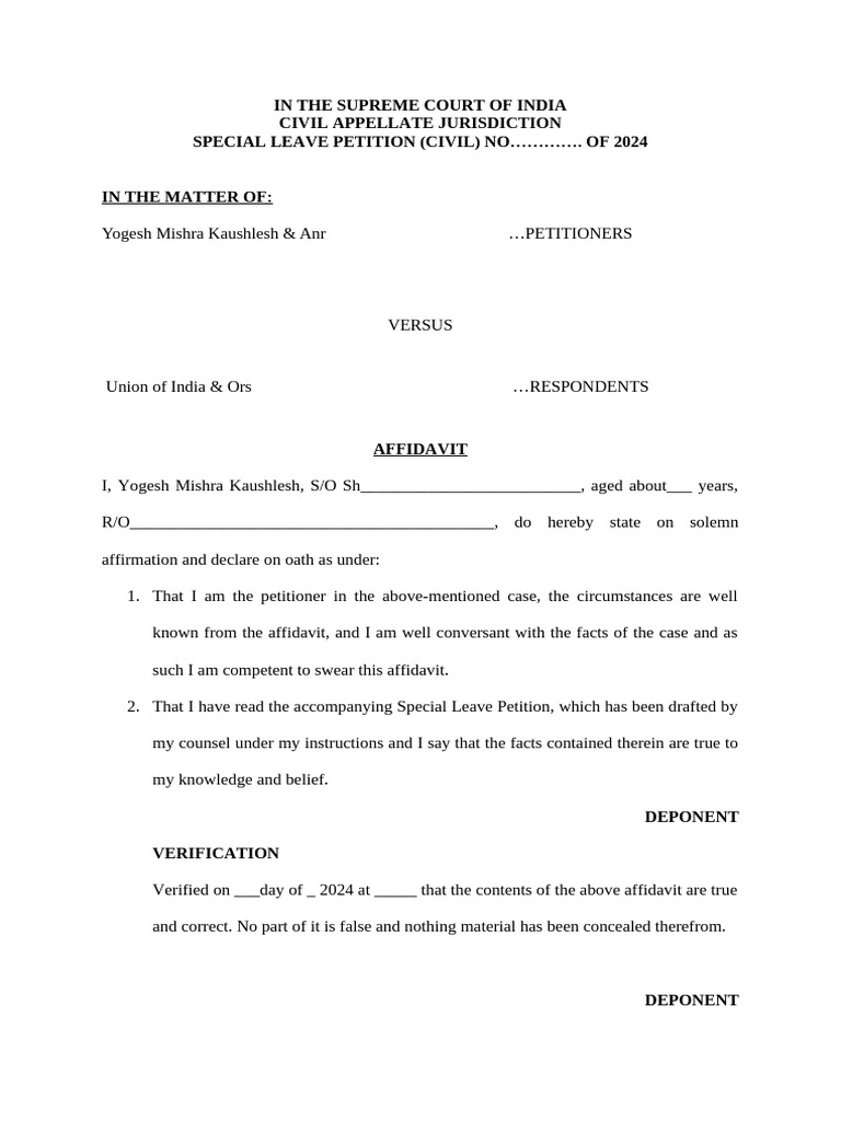 Affidavit SC | PDF