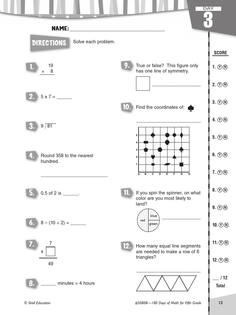 5th Grade Math AMI Day 3 | PDF | Geometry | Euclidean Geometry