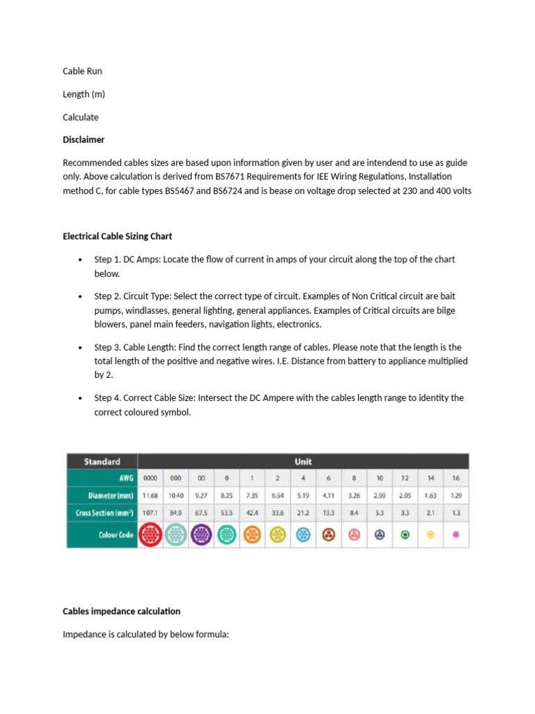 DC Cable Sizing and Calculation Guide | PDF | Electrical Impedance ...