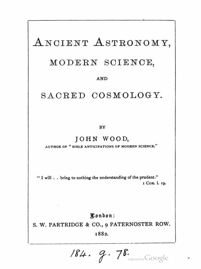 Ancient astronomy modern science and sacred cosmology John Wood | PDF ...