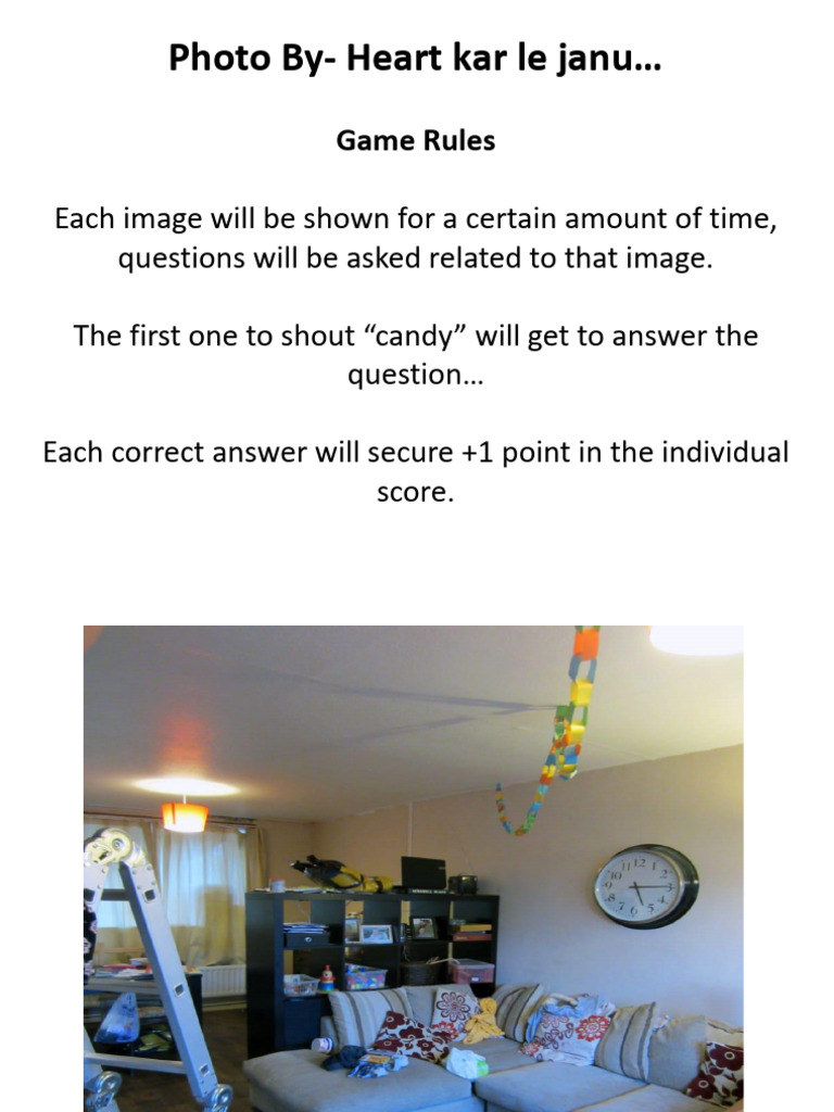 Interactive Image Quiz Game Rules | PDF