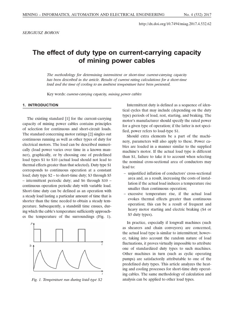 Current-Carrying Capacity of Mining Cables | PDF | Thermal Conduction ...