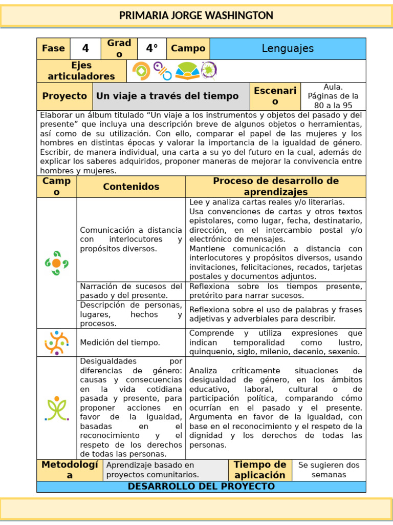 Un Viaje A Traves Del Tiempo 2023 2024 | PDF | Verbo | Lingüística