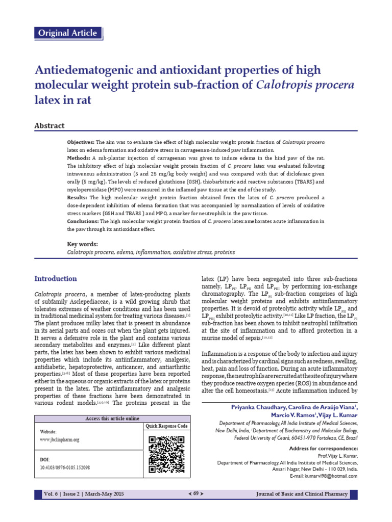 JBCP-6-69 | PDF | Inflammation | Reactive Oxygen Species