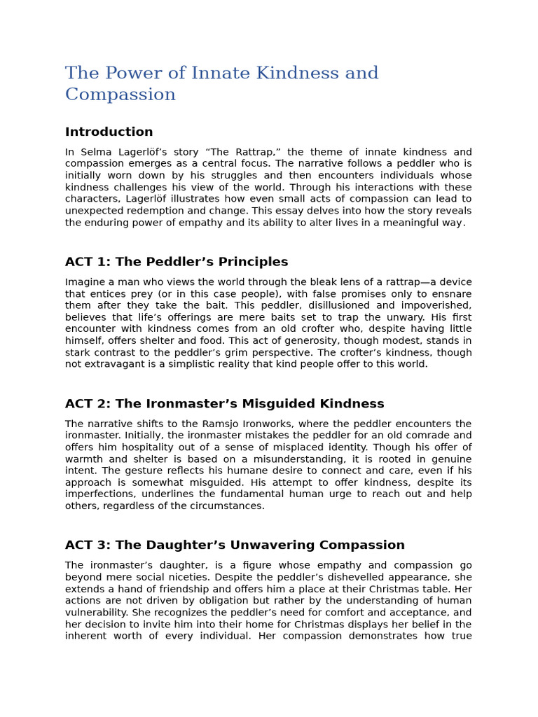 The Power of Innate Kindness and Compassion (2) | PDF | Compassion