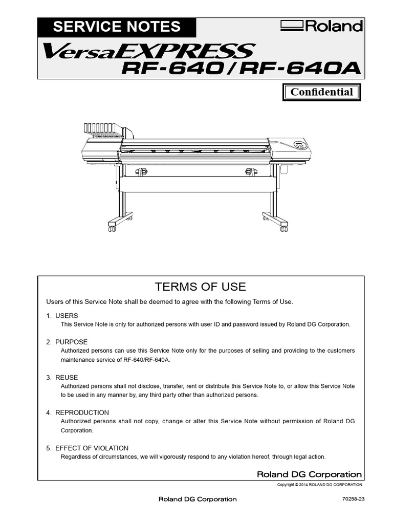 RF-640 Roland Plotter | PDF | Thermostat