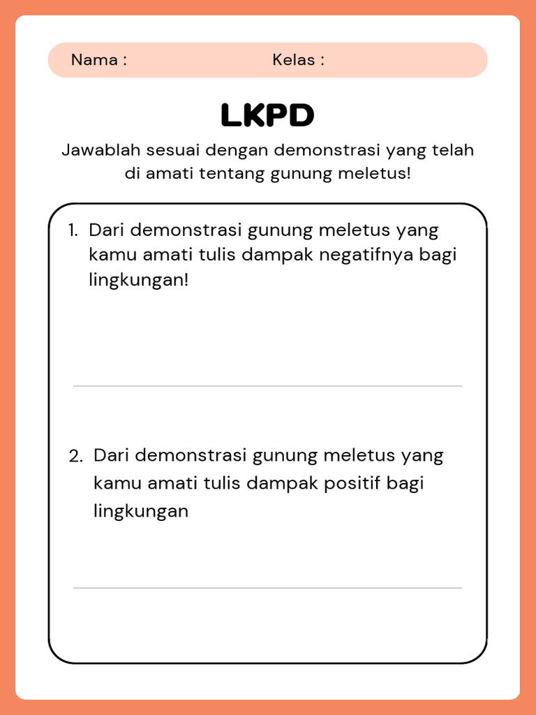 LKPD - Gunung Meletus | PDF