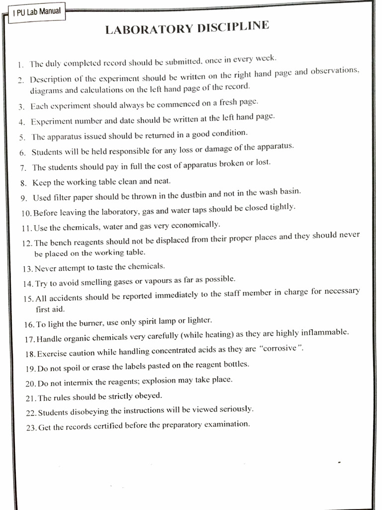 Lab Manual Class 11 | PDF