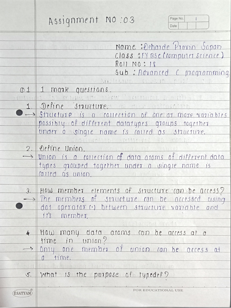 C Assignment No.03 | PDF