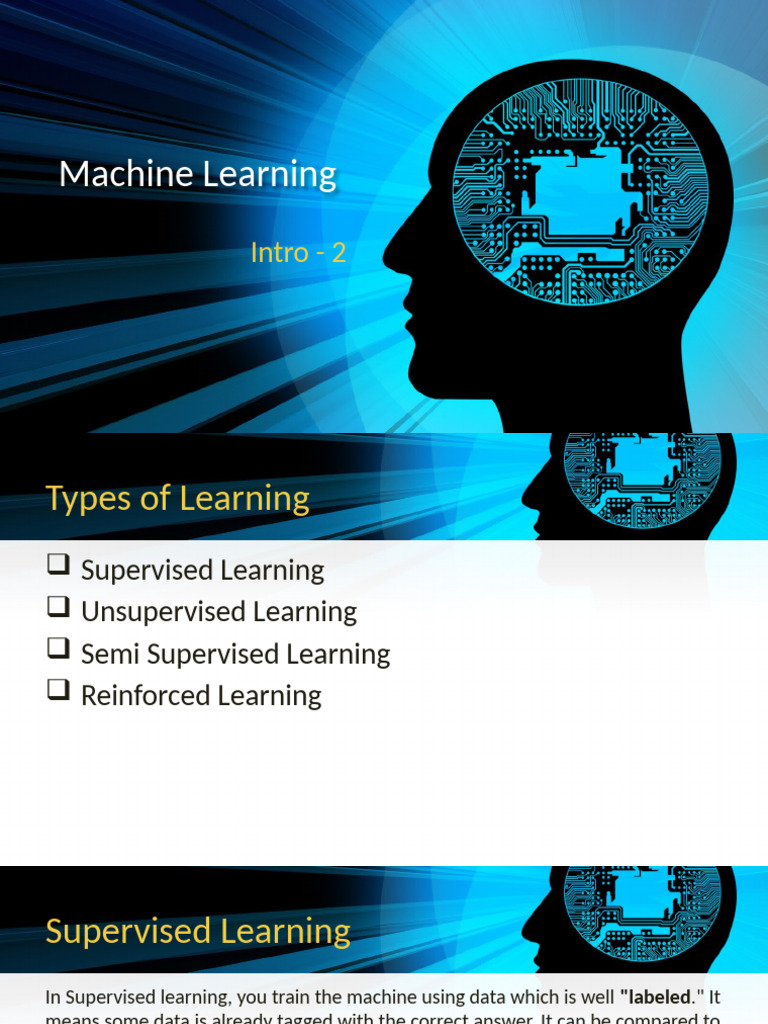 Machine Learning Intro 2 | PDF | Machine Learning | Statistical Classification