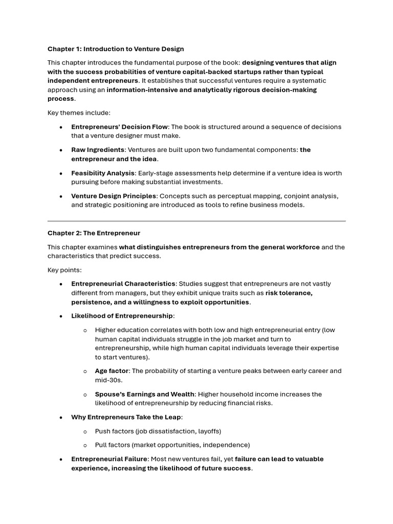 Chapter 1 2 3 4 14 PDF Entrepreneurship Venture Capital