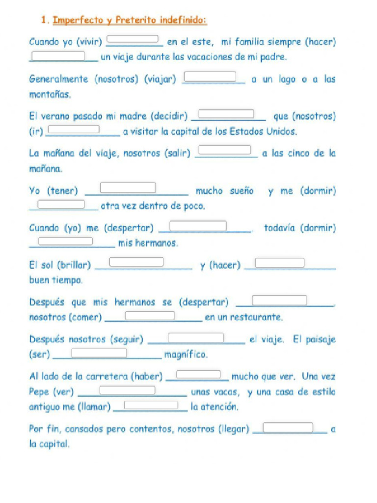 Preterito Imperfecto III | PDF