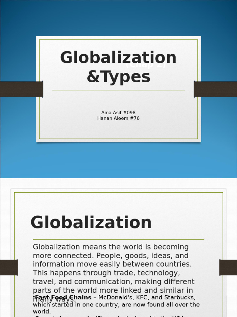 #98 #76 Globalization & Types | PDF | Globalization | Free Trade