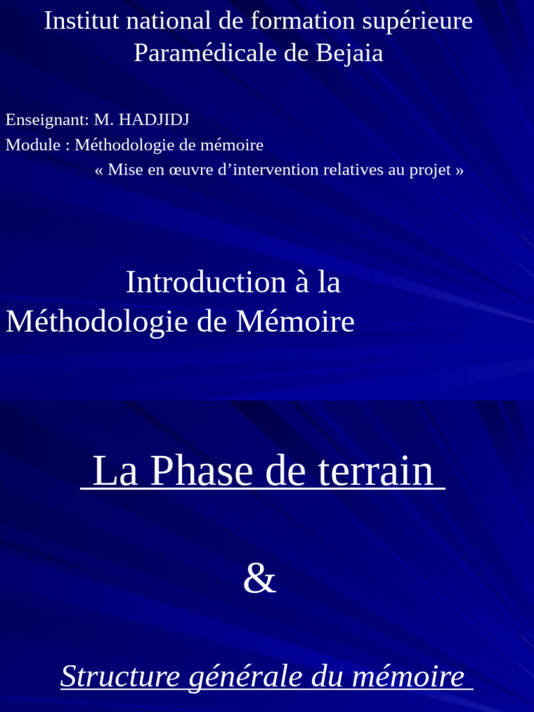 Méthodologie de mémoire : Guide pratique | PDF | Observation | Mémoire
