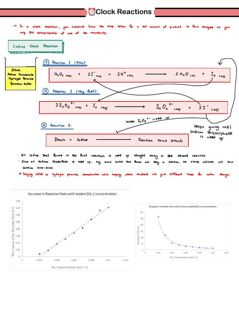 Iodine Clock Reaction Explained | PDF | Iodine | Chemical Elements