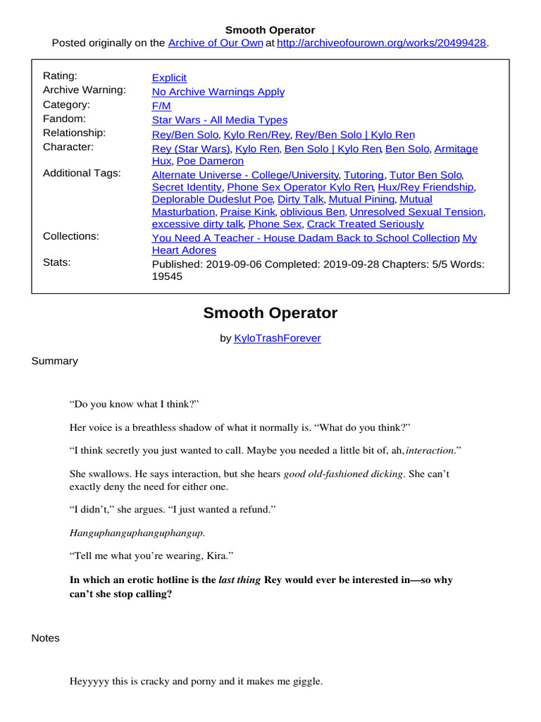 Smooth Operator | PDF