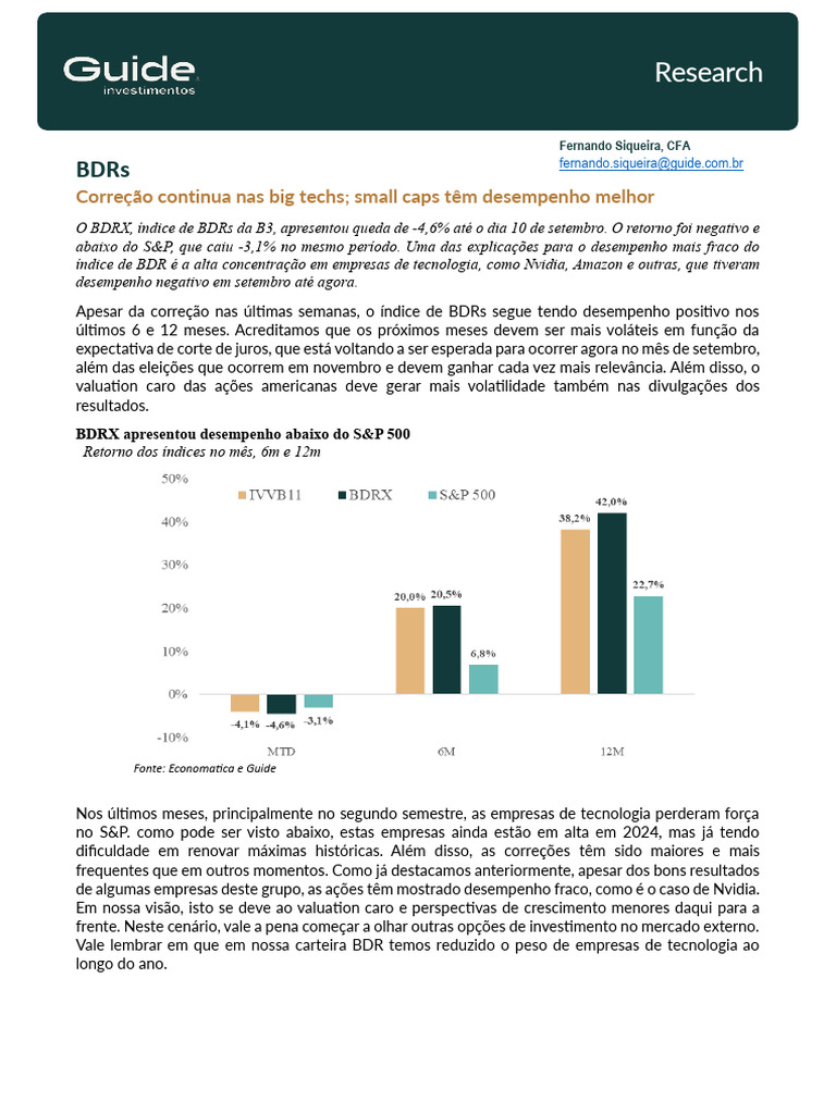 Desempenho de BDRs e Small Caps em 2024 | PDF | Investimentos | Economias