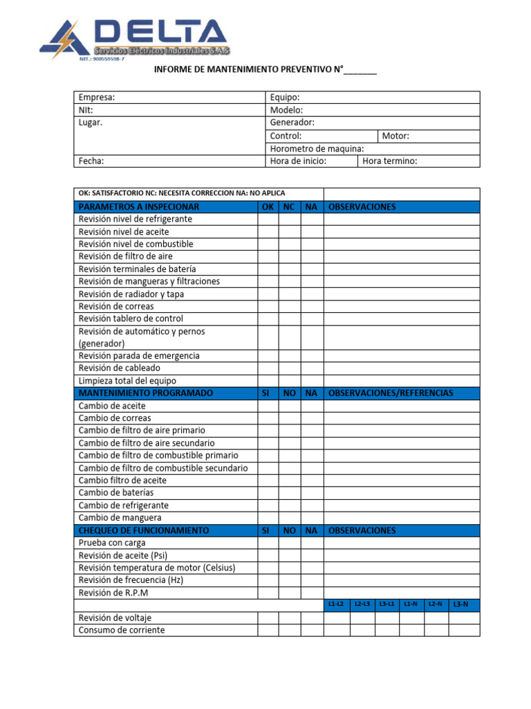 Informe Mantenimiento Preventivo | PDF