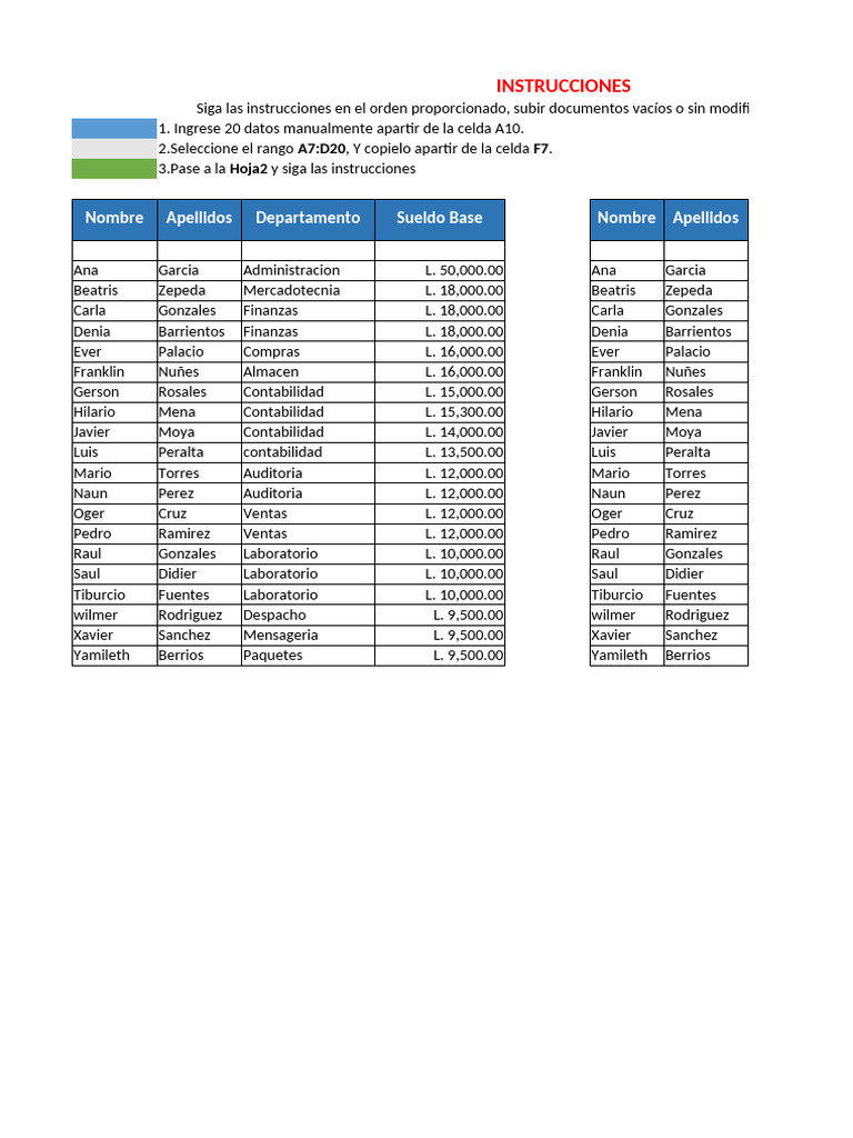 Ejercicio 1 Excel 2016 | PDF