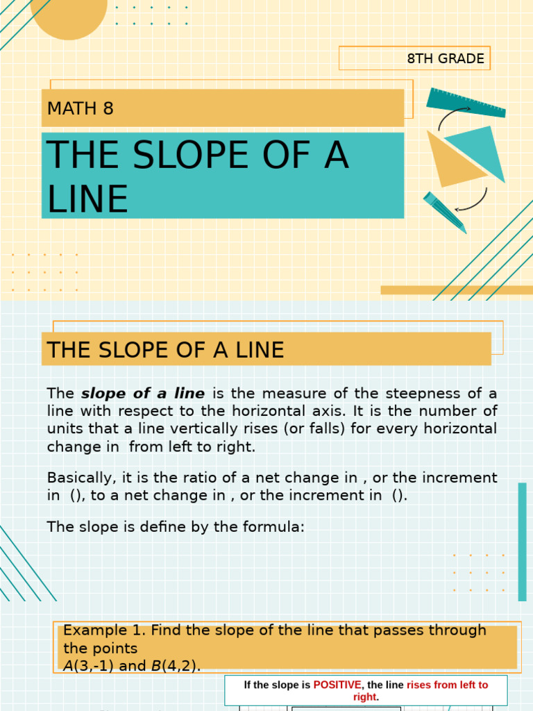 Lesson 3 The Slope of A Line | PDF | Slope | Elementary Mathematics
