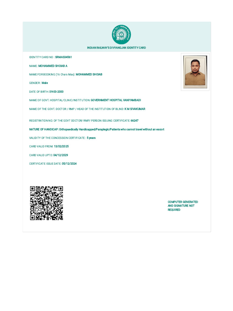Divyangjan Card | PDF