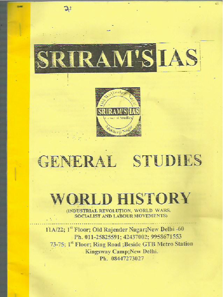 World history - SriRam IAS | PDF