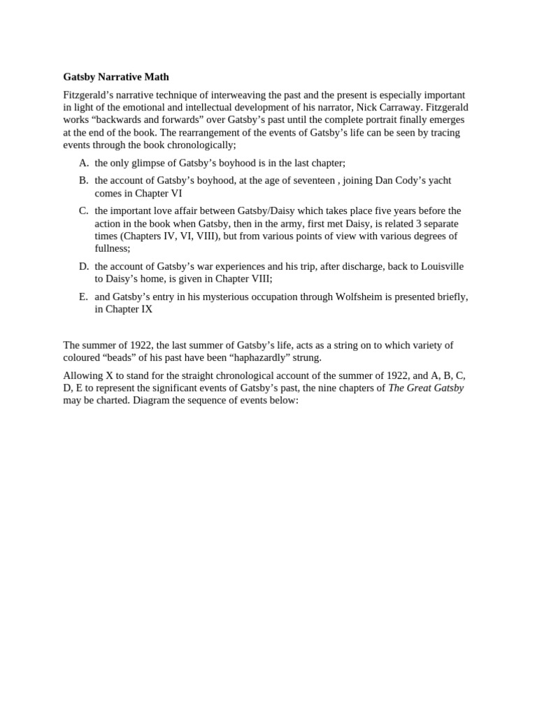 Gatsby Narrative Math | PDF