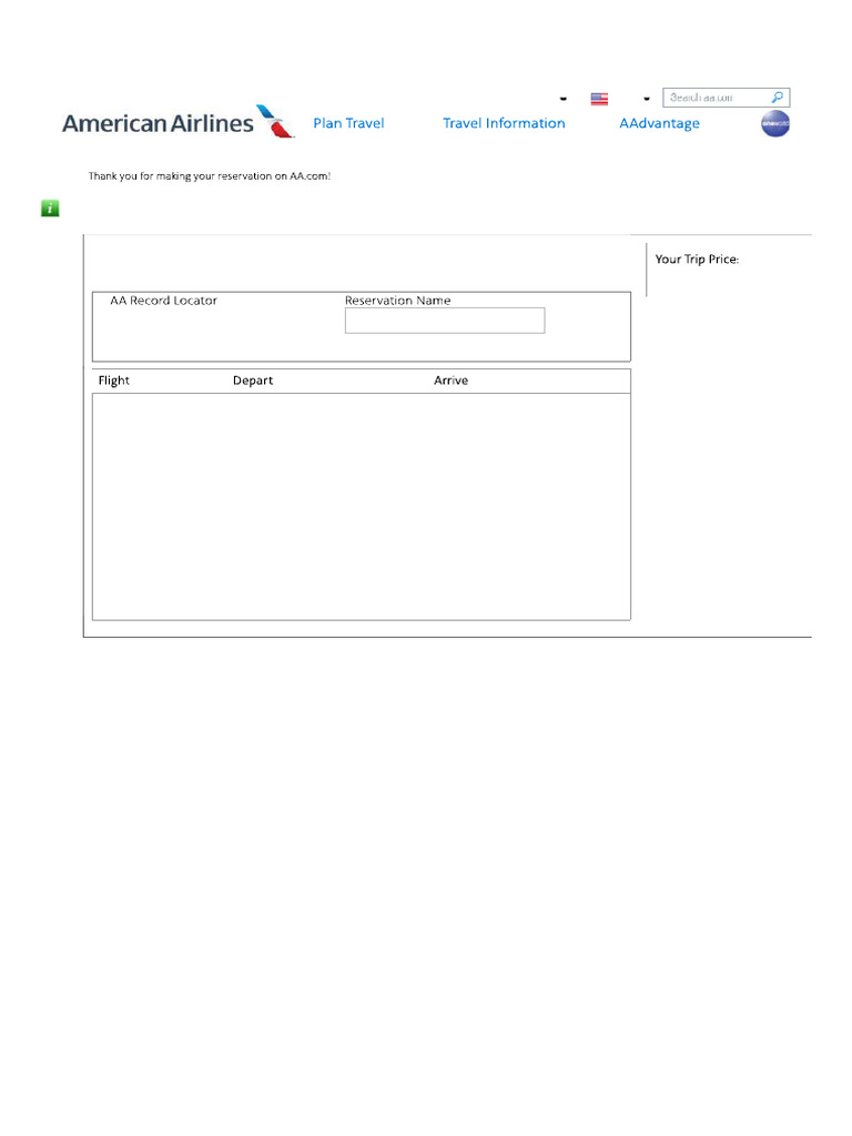 American Airline Ticket Reschedule | PDF | American Airlines | Aviation