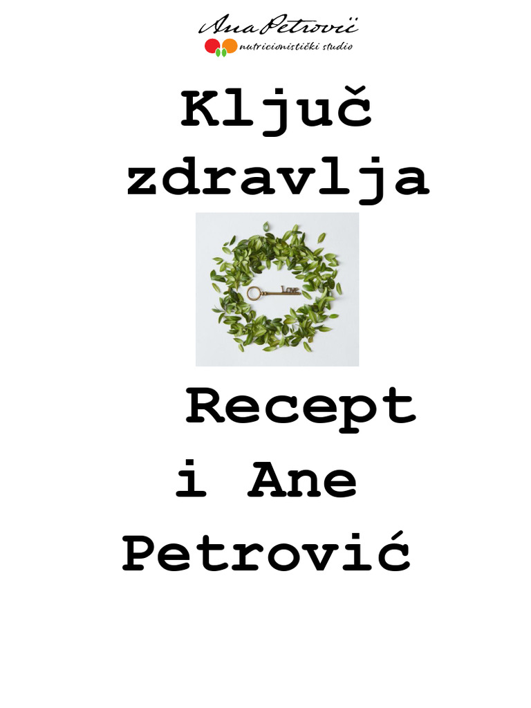 Kljuc Zdravlja Recepti - 5 | PDF