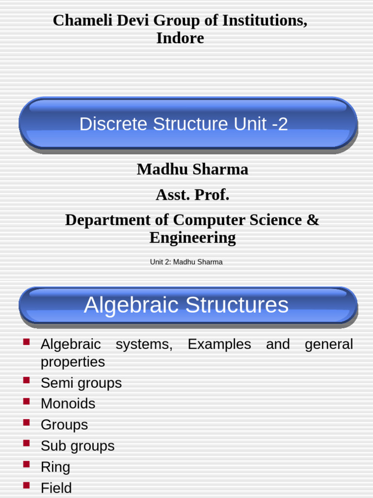 Unit 2_ | PDF | Group (Mathematics) | Abstract Algebra