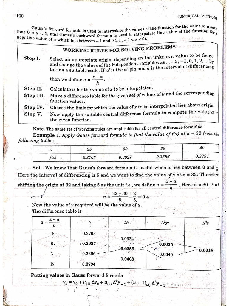 Gauss Forward and Backward | PDF