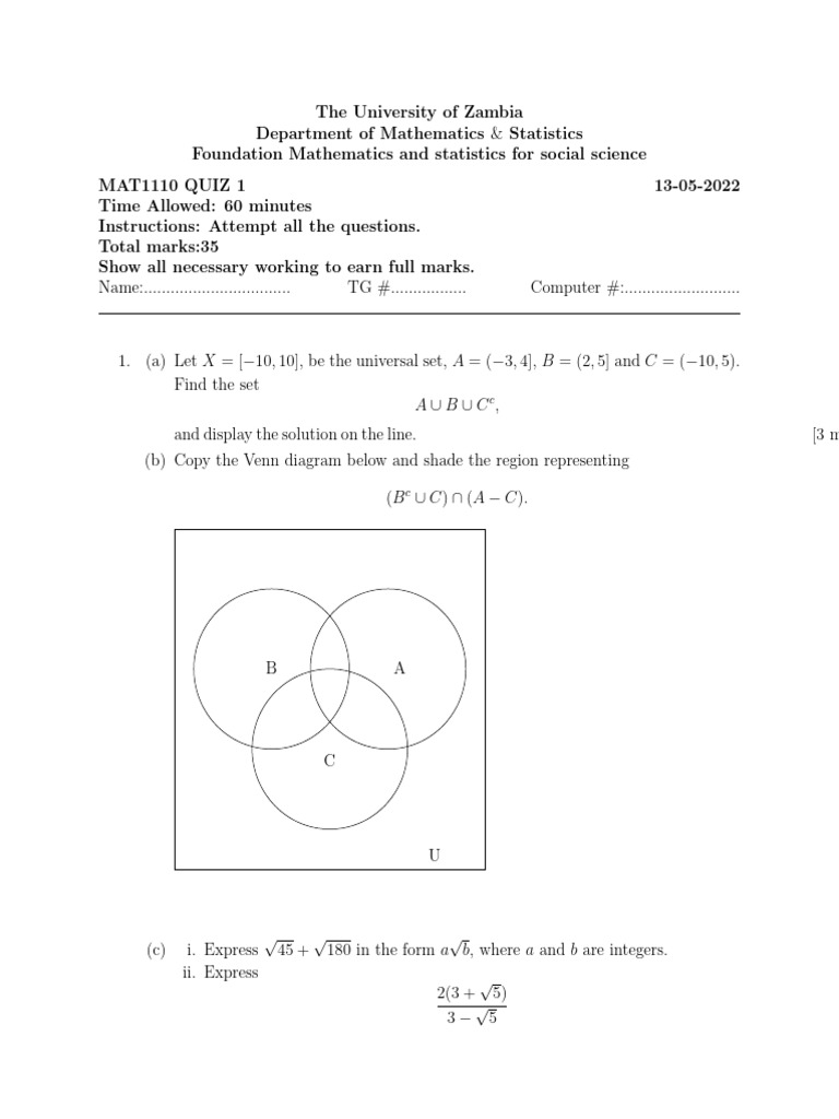 Merged Quiz - 1 - Deferred | PDF | Square Root | Mathematical Concepts