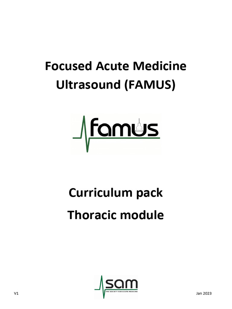 FAMUS Thoracic Module Curriculum Guide | PDF | Medical Ultrasound