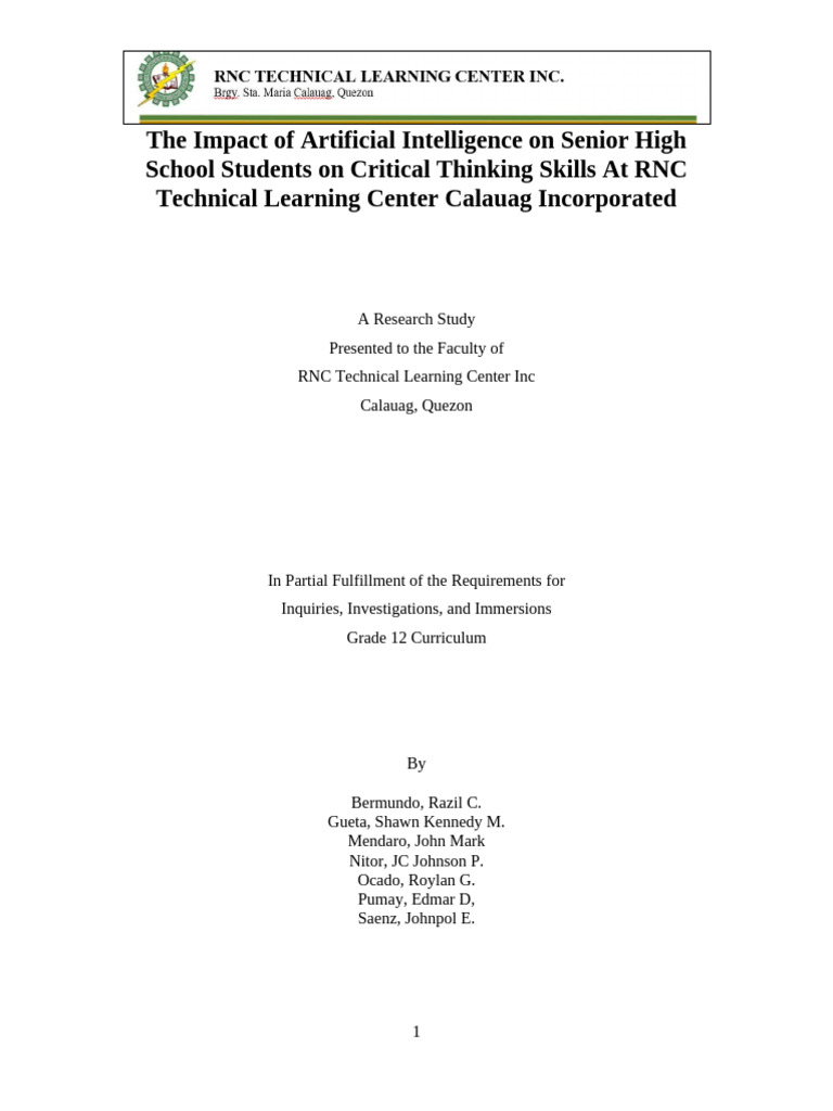 01 Proposal Manuscript | PDF | Artificial Intelligence | Intelligence ...