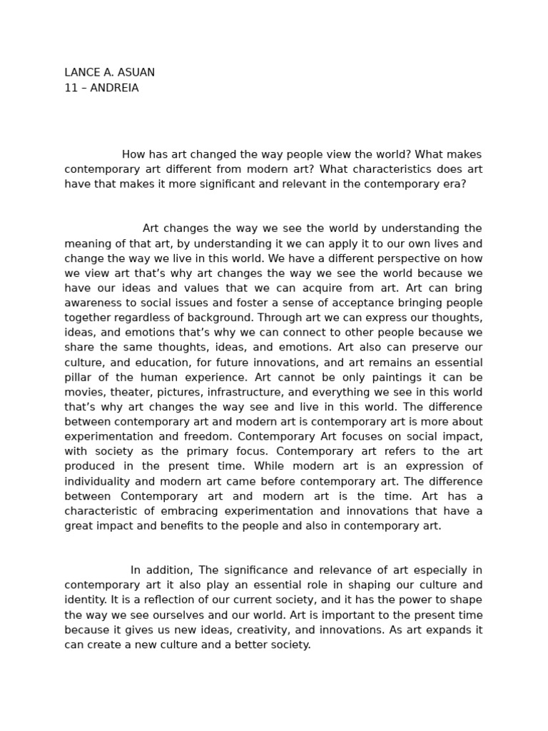 Contemporary Art | PDF