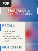 Step by Step Procedure For Generating Certificates Using Mail Merge | PDF