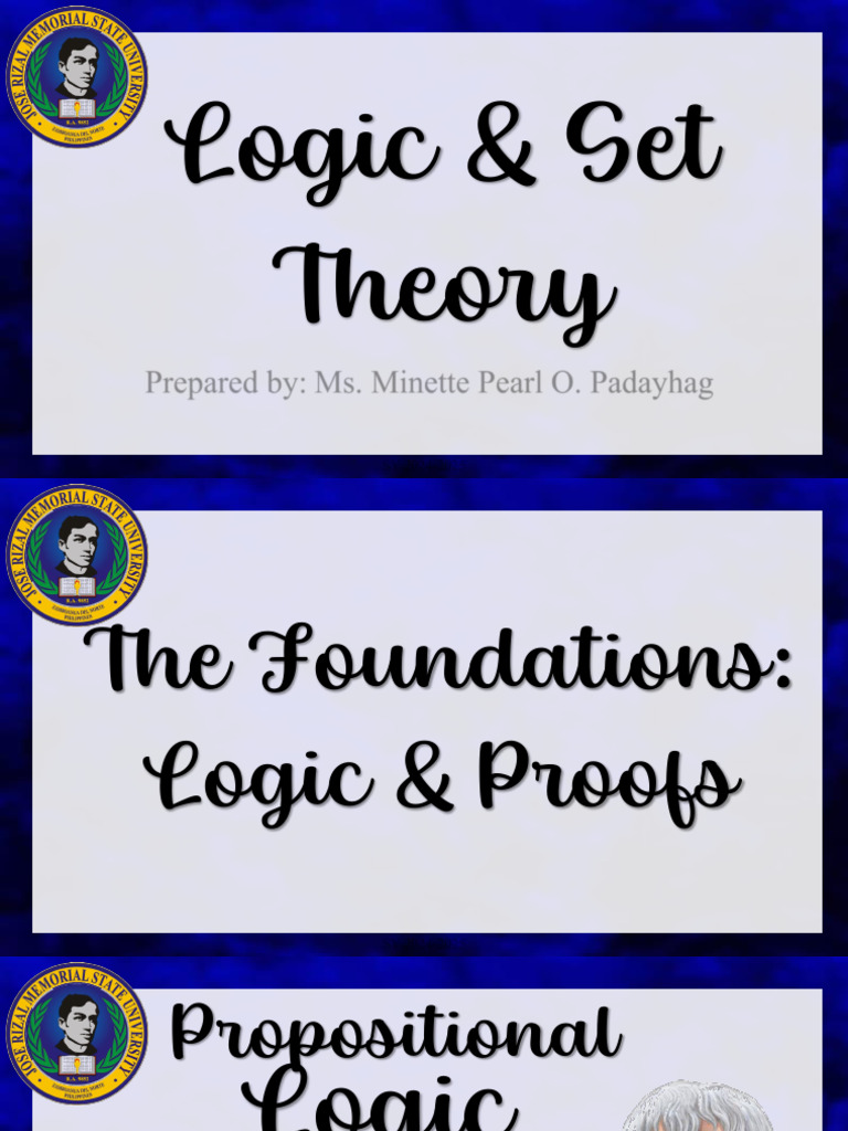 Logic Set Theory E | PDF | If And Only If | Semiotics