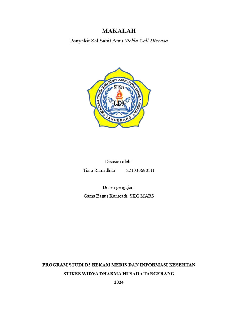 Tiara Ramadhita Sickle Cell Disease 2 | PDF