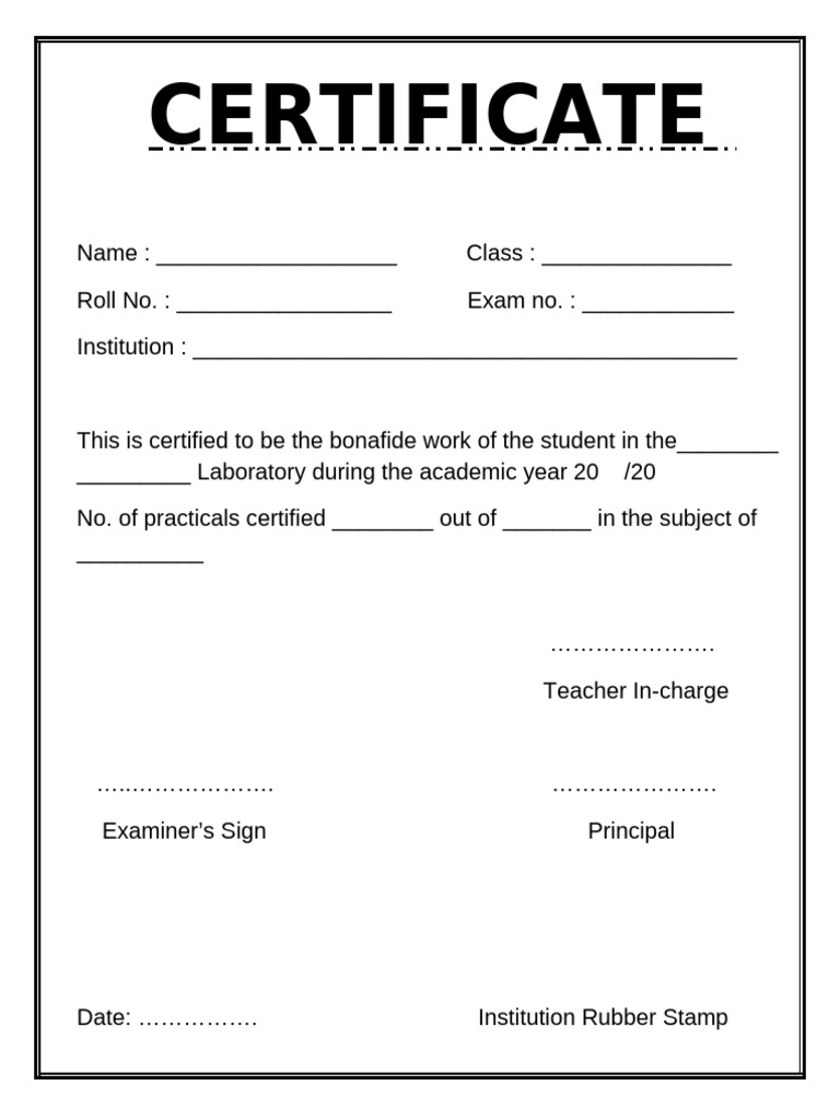 Bca Certificate | PDF